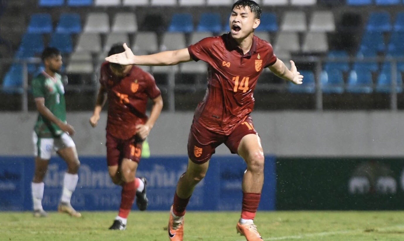 ลุ้นแชมป์กลุ่ม! ไทย อัด บังคลาเทศ 3-0 คัดเอเชีย U23